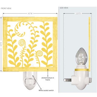 Forest Ferns Night Light | Black Forest Decor