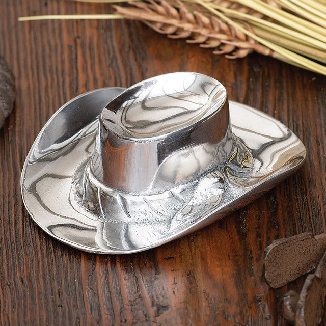 Silvery Cowboy Hat Candy Dish | Black Forest Decor