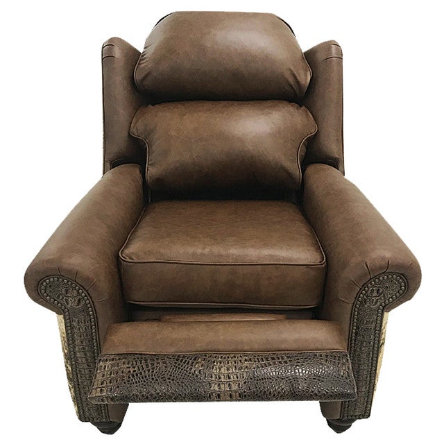 Crocodile Creek Oversized Wingback Recliner | Black Forest Decor