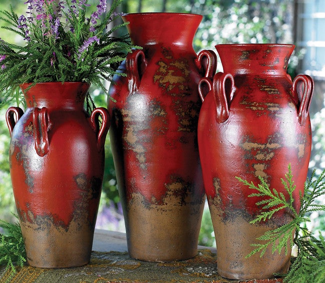 rustic clay vase