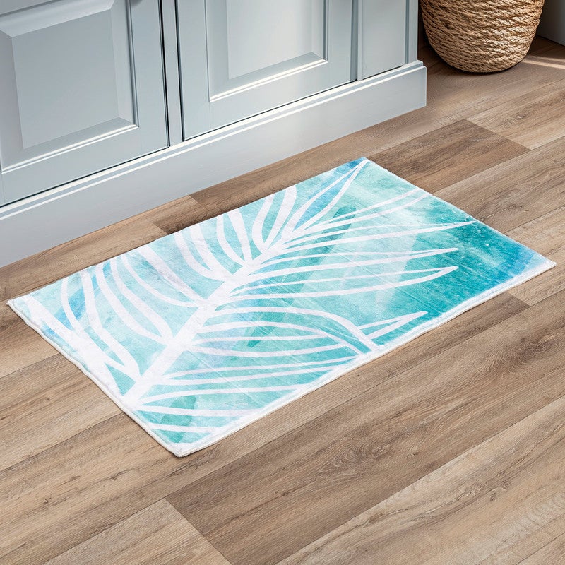 palm leaf pattern rug
