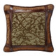 Highland Lodge Framed Tree Pillow with Faux Leather Detail | Black ...