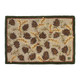 Wildlife Rugs: Northwoods Cones Hooked Wool Rug | Black Forest Decor