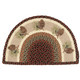 Pinecone Half-Round Braided Rug | Black Forest Decor