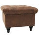 Sitara Leather Ottoman - Spice | Black Forest Decor