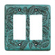 Turquoise Tooled Leather Double Rocker Cover | Black Forest Decor