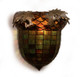 Rustic Wall Sconces: Stained Glass Acorn Wall Sconce | Black Forest Decor