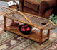 Rustic Coffee Tables: Vintage Snowshoe Coffee Table | Black Forest Decor