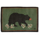 Big Bear Walking Hooked Wool Accent Rug - 2 x 3 | Black Forest Decor