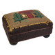 Cabin in the Woods Hooked Top Footstool | Black Forest Decor