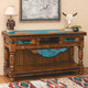 Copper Canyon Turquoise Console Table | Black Forest Decor