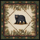 Wildlife Rugs: 8 Ft. Square Curious Cub Black Bear Rug | Black Forest Decor
