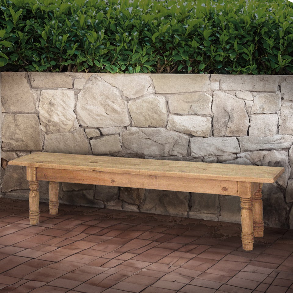 Honey Gathering Bench - 72 Inch | Black Forest Decor