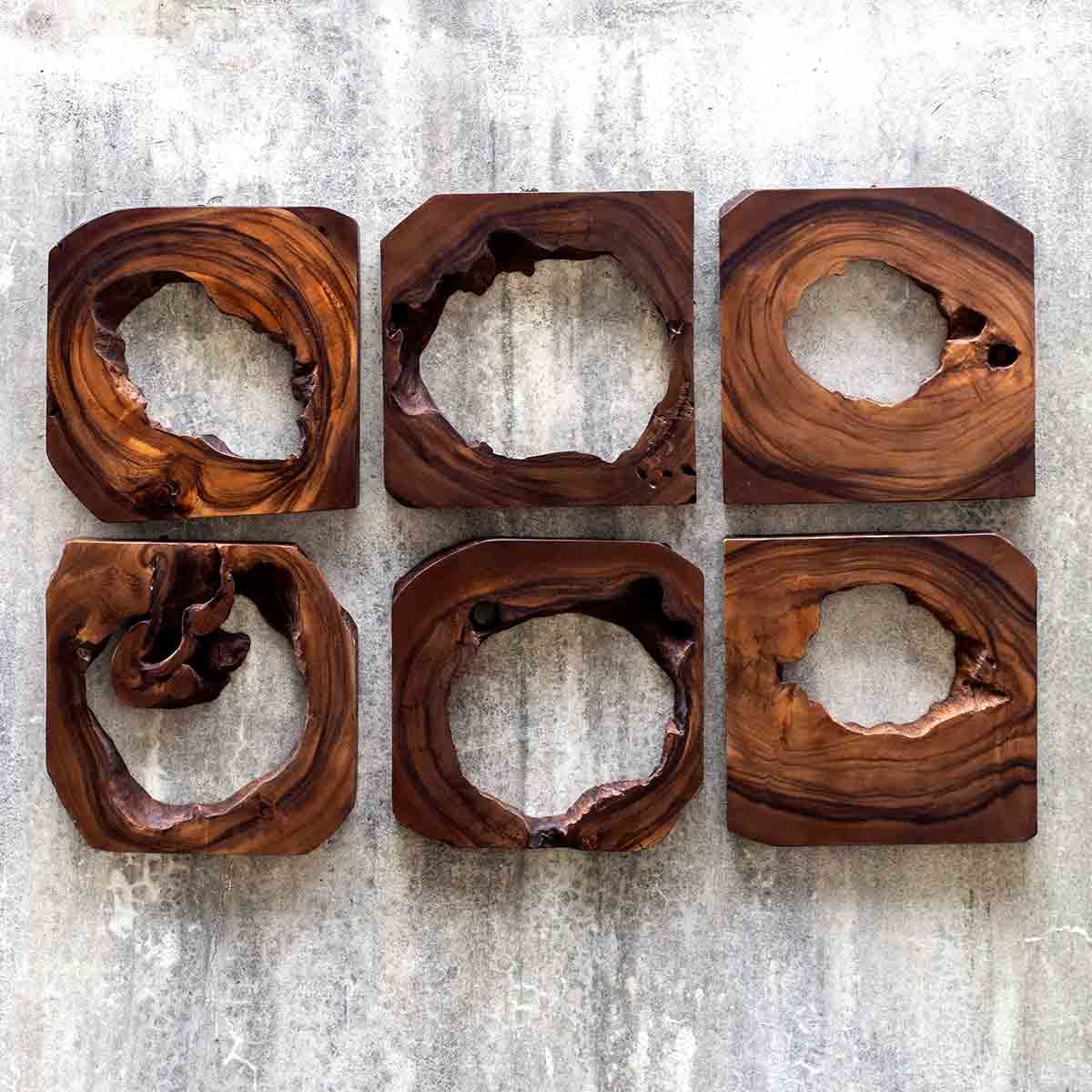 rustic log wall art