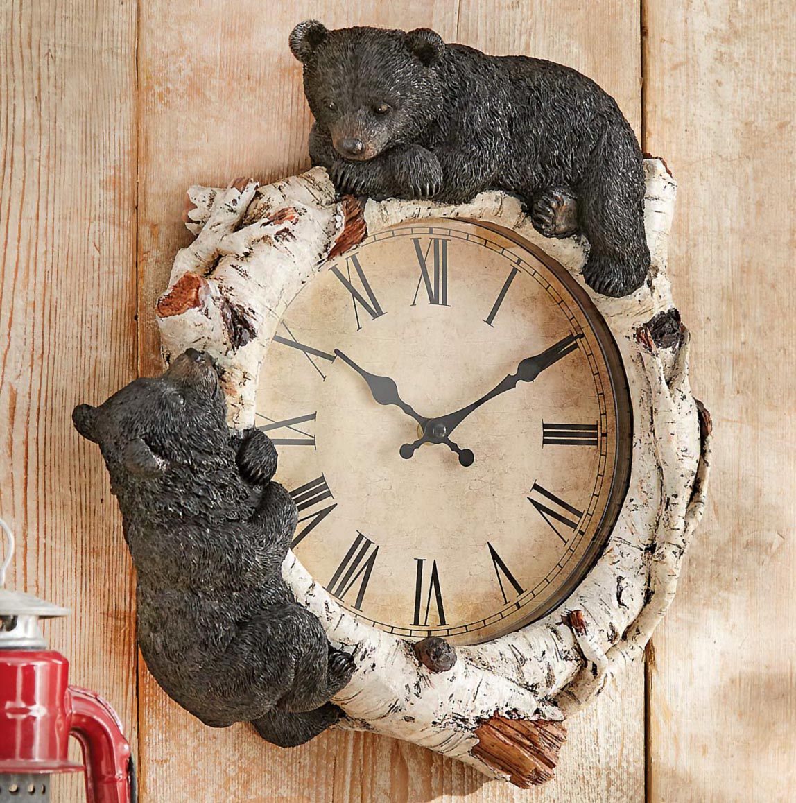 bear mantel clock