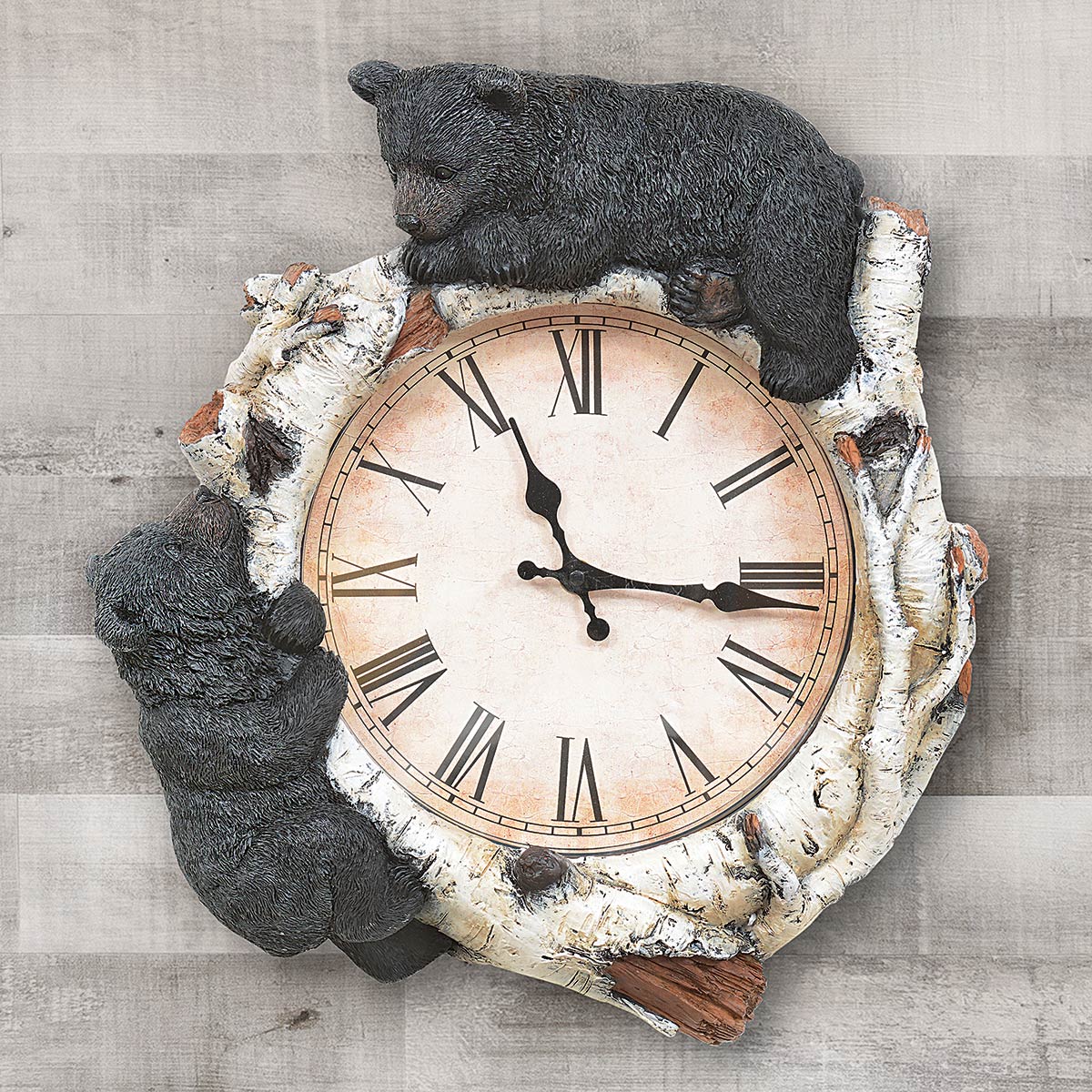 bear mantel clock