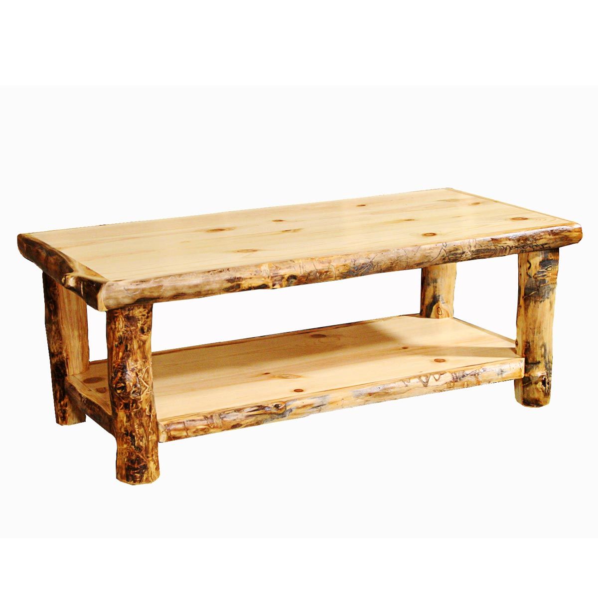rustic log coffee tables