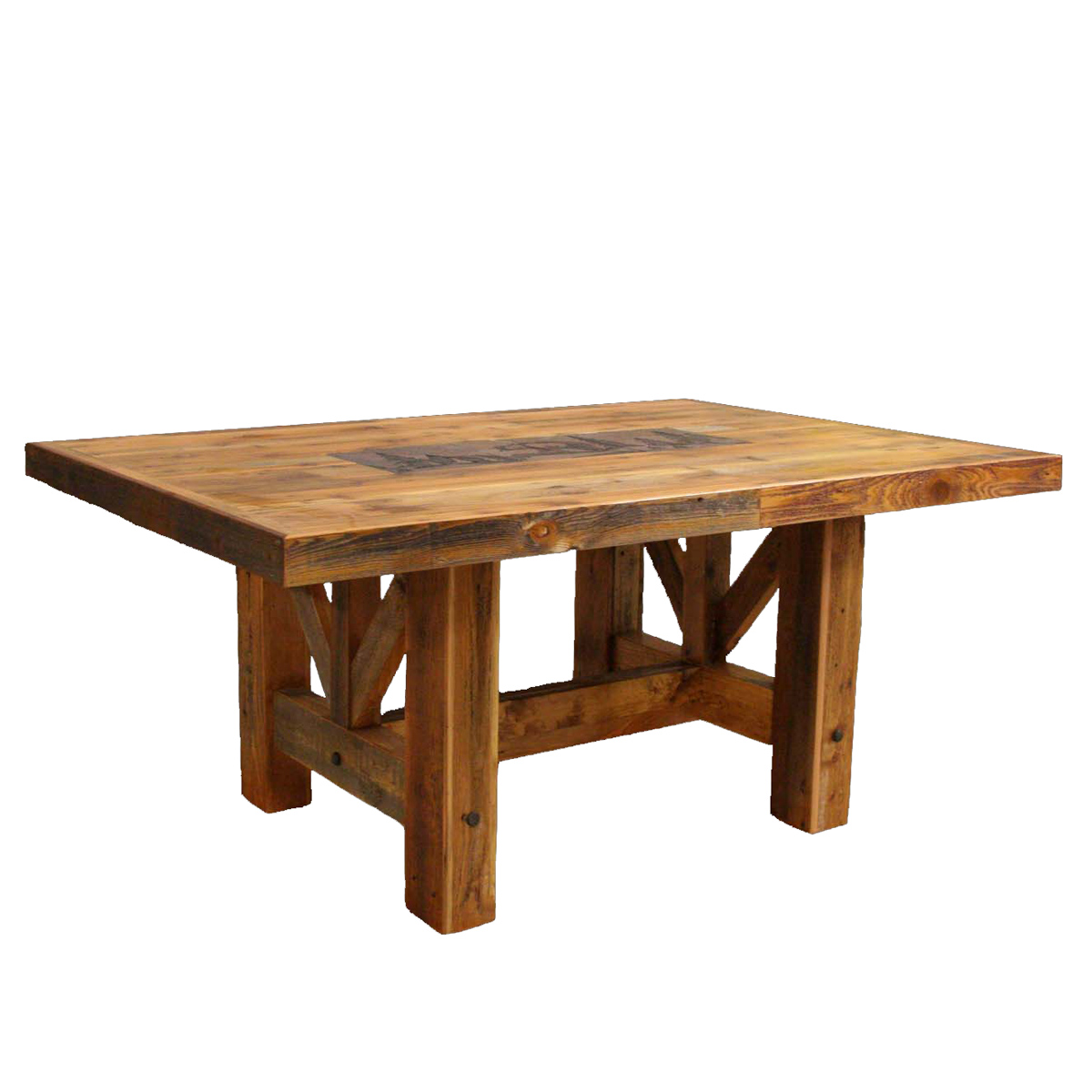 rustic trestle table