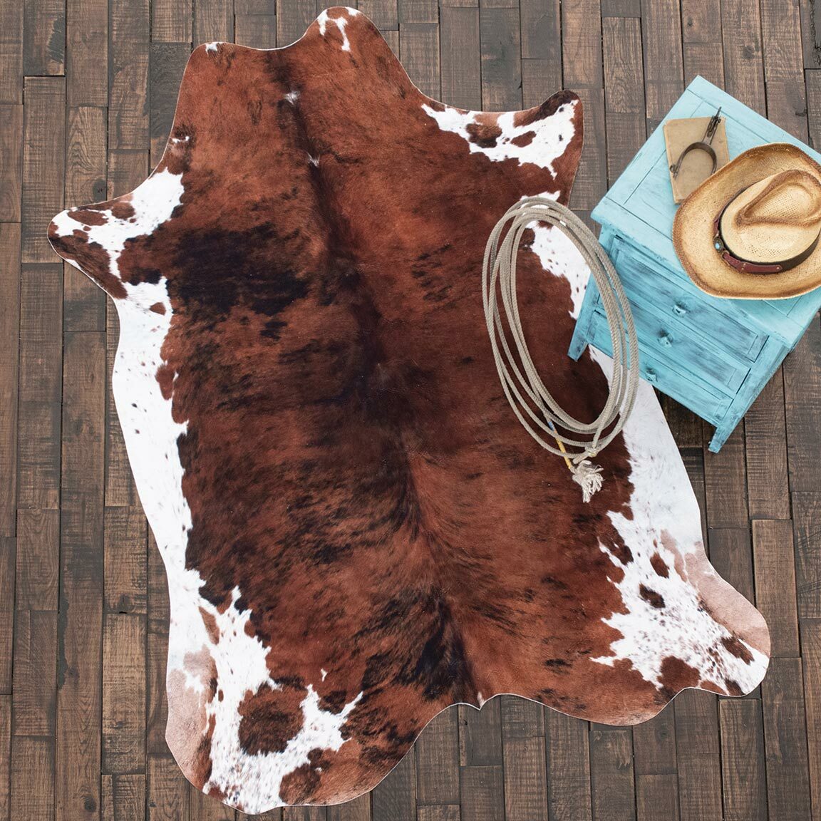 cowhide pattern rug